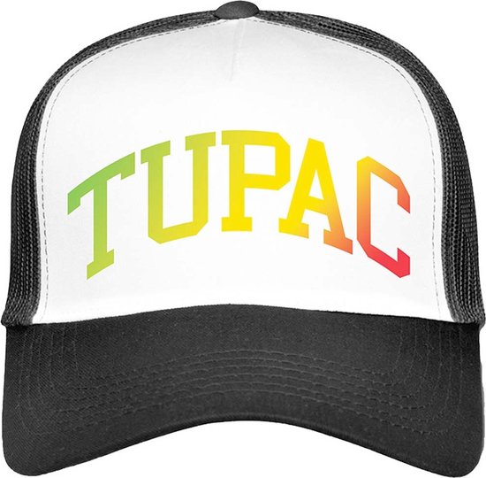 Tupac - Gradient Logo Trucker pet - Zwart/Wit | bol