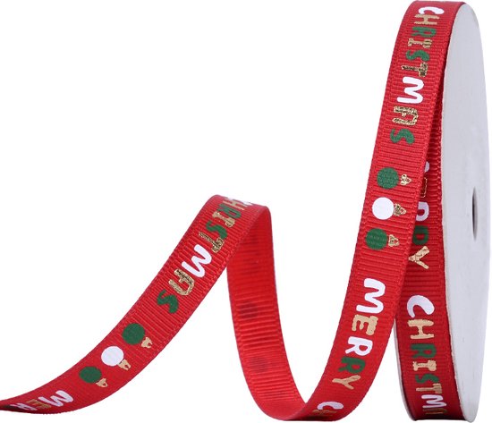 Kerst Lint 10mm (1,0cm) | Luxe Grosgrain Lint | Ripsband | Merry ...