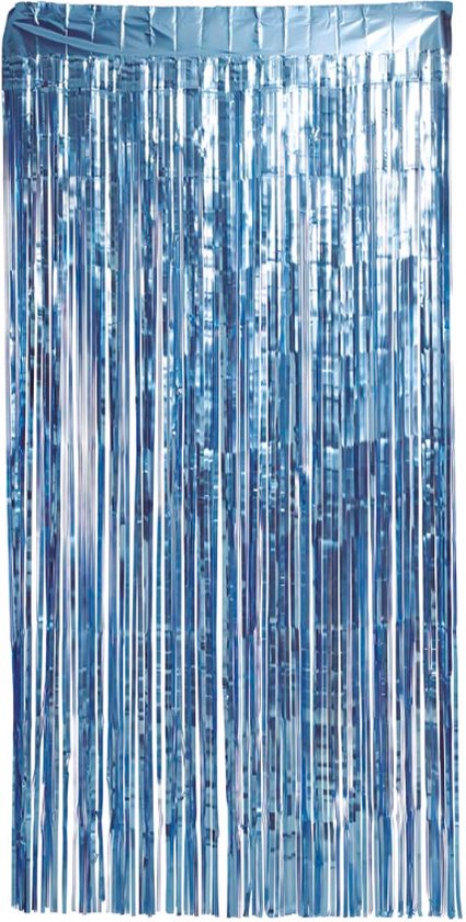 Fiestas Guirca - Deurgordijn Blauw Metallic Mat - 100 x 200 cm | bol