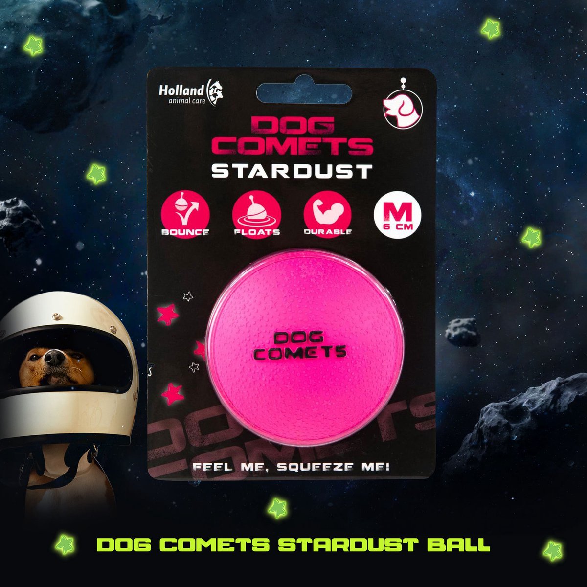 Dog Comets Ball Stardust hondenspeeltje – Duurzaam honden speelgoed ...