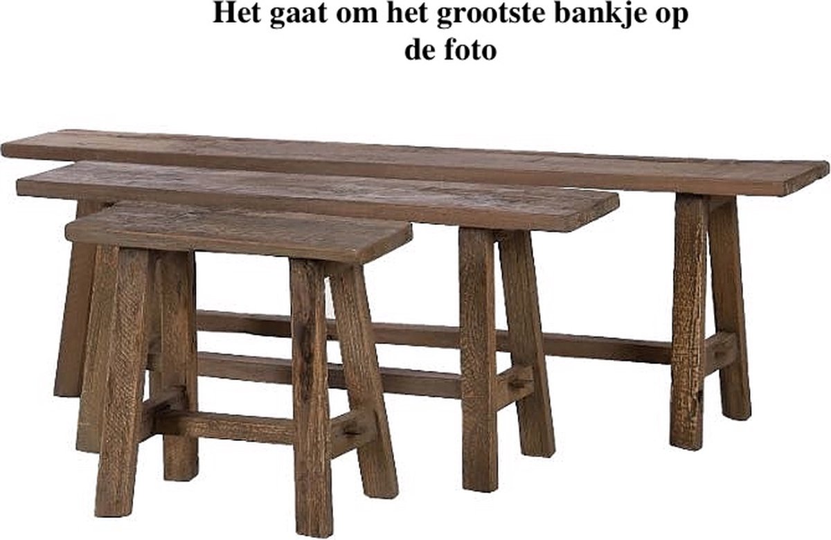 Decoratief Bankje - L:150 cm - B:23cm - Hoogte 45 cm - bankje hout ...