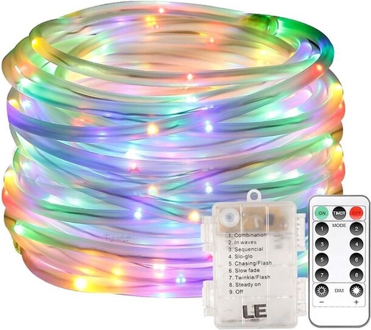 Lichtslang Op Batterij - 20 Meter - RGB - Voor Buiten | bol