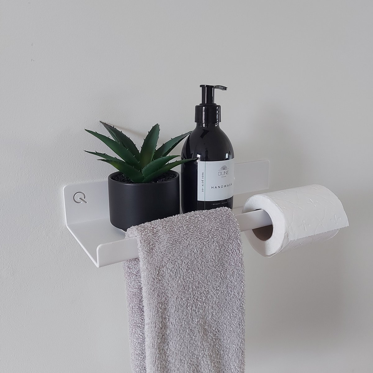 Qstiel Qumi rechts wit - Toiletrolhouder - WC Rolhouder - Toiletpapier ...