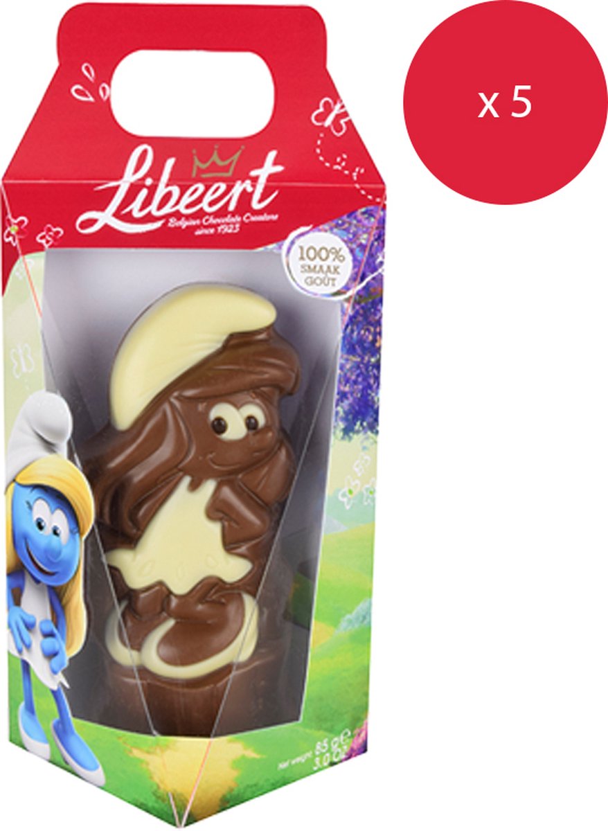 Libeert chocolade Smurfin - 85g x 5 | bol
