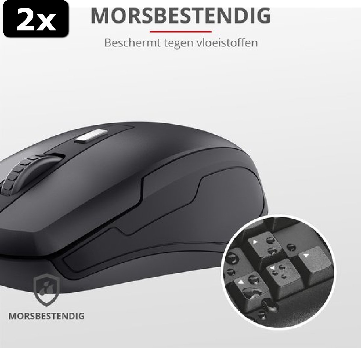 2x Trust ODY - Draadloos toetsenbord en muis - QWERTY - Zwart | bol.com