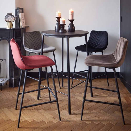 Riverdale barstoelen / barkrukken Lynn - Rood - 96cm | bol