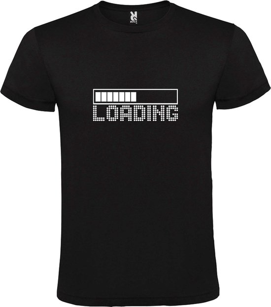 Zwart T-Shirt met “ Loading “ afbeelding Wit Size S | bol