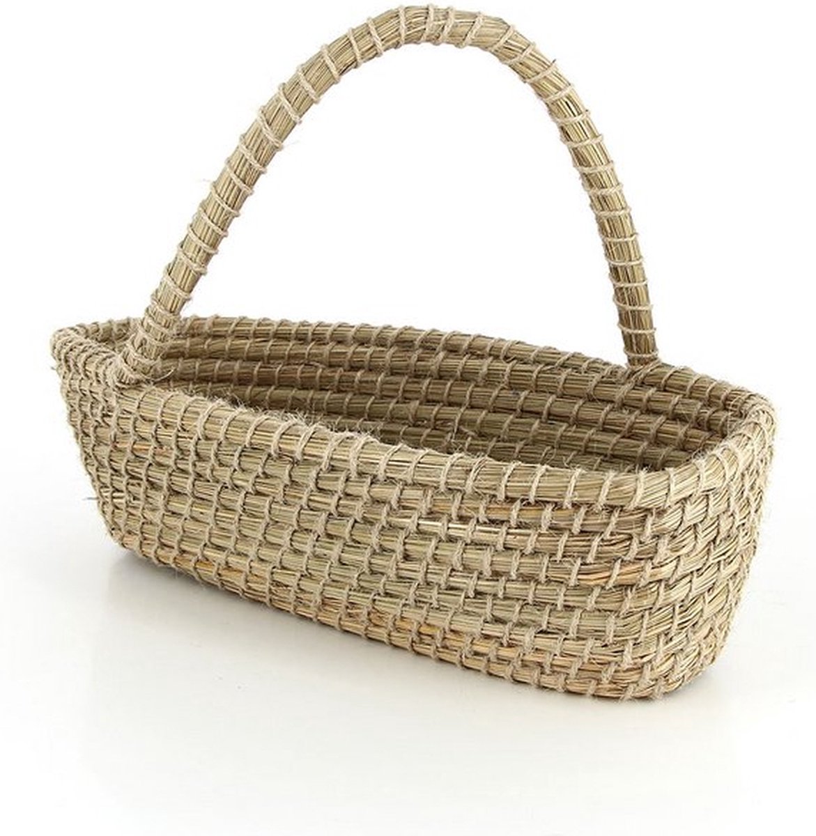 Mand - Mand met hendel - Gevlochten rieten mandjes ovaal - Broodmanden ...
