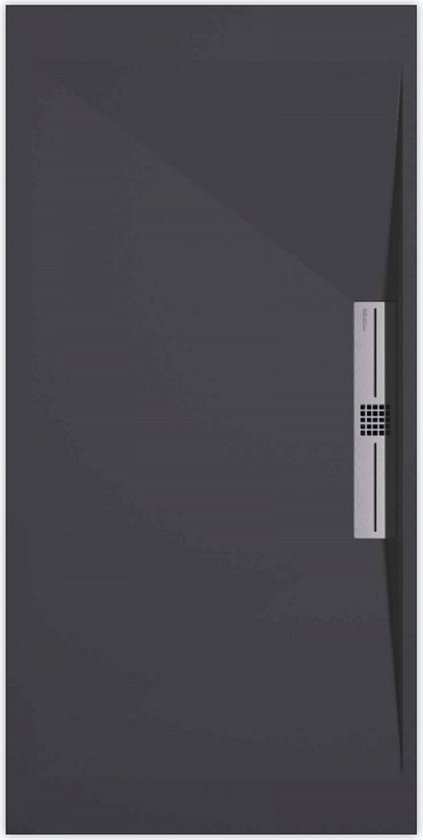 Sanifun douchebak Stone Side Anthraciet Smooth 1000 x 1000 S | bol.com