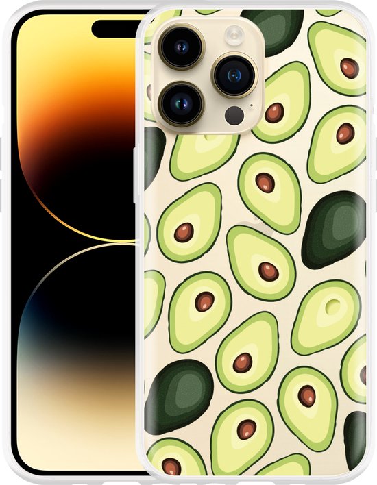 Cazy Hoesje geschikt voor iPhone 14 Pro Max - Avocado's | bol