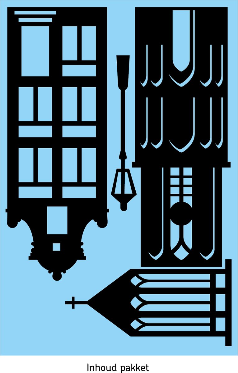Inepien | herbruikbare raamsticker | Domtoren | zwart | bol.com