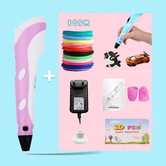Magic 3D Pen Voor Kinderen Roze Met Lcd-scherm + 109 Meter PLA ...