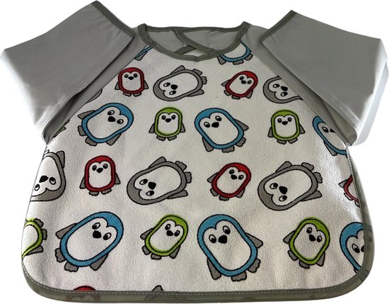 Slab Baby met mouwen - Katoen - Baby en Peuter - Wasbaar - Pinguïns ...
