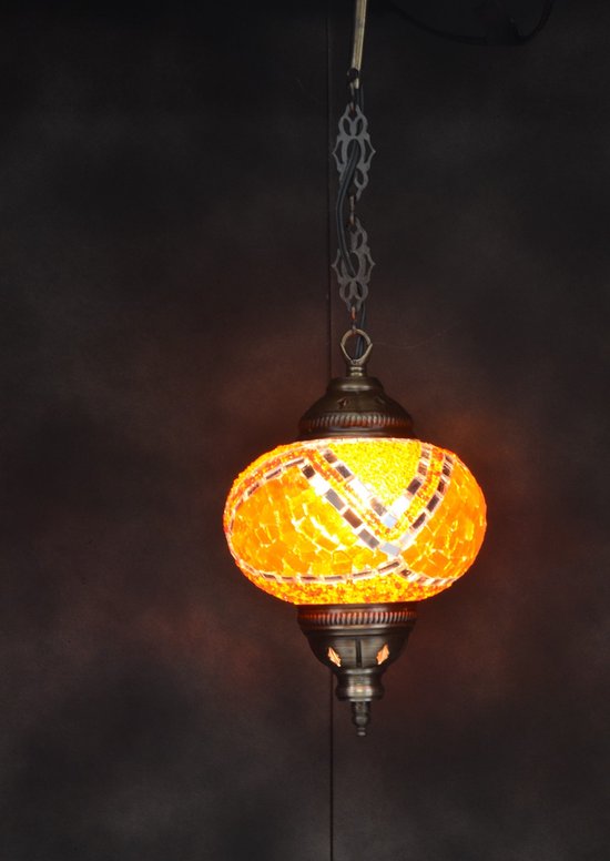 Hanglamp - Mozaïek Lamp Oosterse Lamp Hoogte 53 cm Handgemaakt rood ...