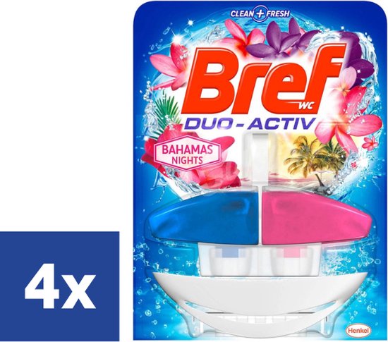 Bref Duo Active Bahama Nights WC blok - 4 x 50 g | bol.com