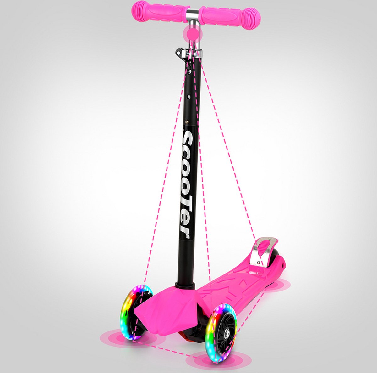 Kinderstep - Step - Met lichtgevende wielen - voor Jongens en Meisjes ...