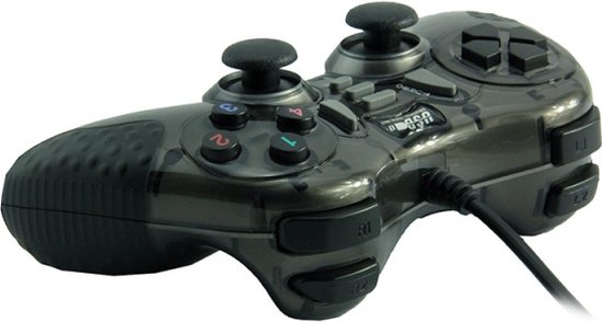 USB gamecontroller met 1.8m draad - voor PC – Zwart | bol