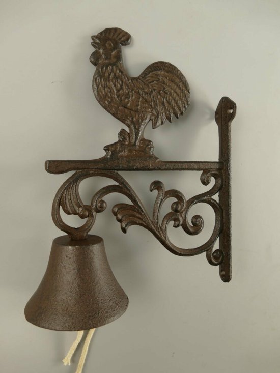 gietijzeren bel met bruin haantje | bol.com
