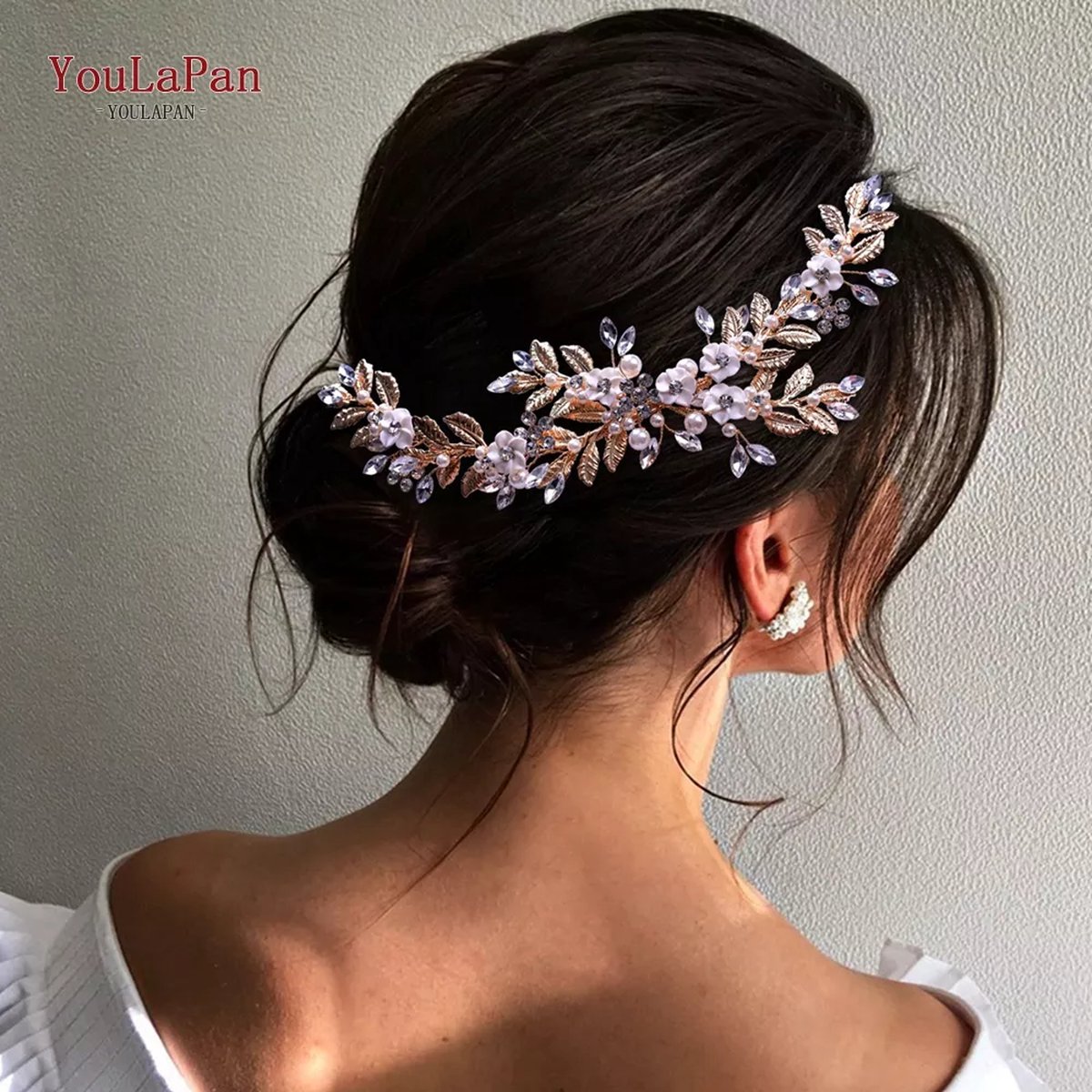 Luxury Bruidsriem Goud - Haaraccessoire Bruiloft - Bruids Ceintuur ...