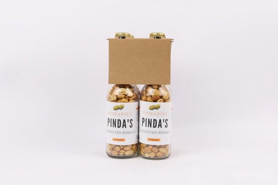 PindaPils - Bedankje - Gezouten Pinda's - 4 flessen - Relatiegeschenken ...