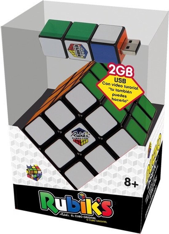 Rubik's Cube 3x3 + Rubik's Cube 2GB USB stick - Spaanse verpakking ...