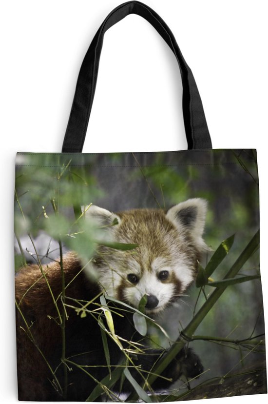 Schoudertas - Strandtas - Shopper Rode Panda - Takken - Groen - 40x40 ...