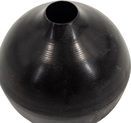 Metalen vaasje zwart | bol
