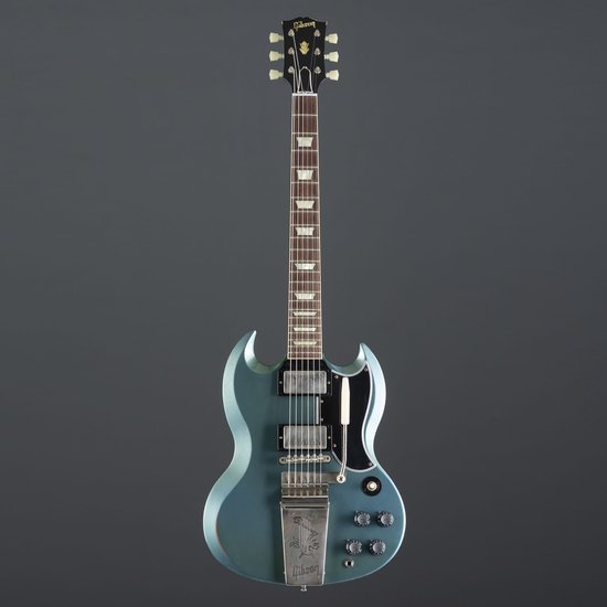 Gibson 1964 SG Standard Maestro Vibrola Pelham Blue Light Aged #202584 ...