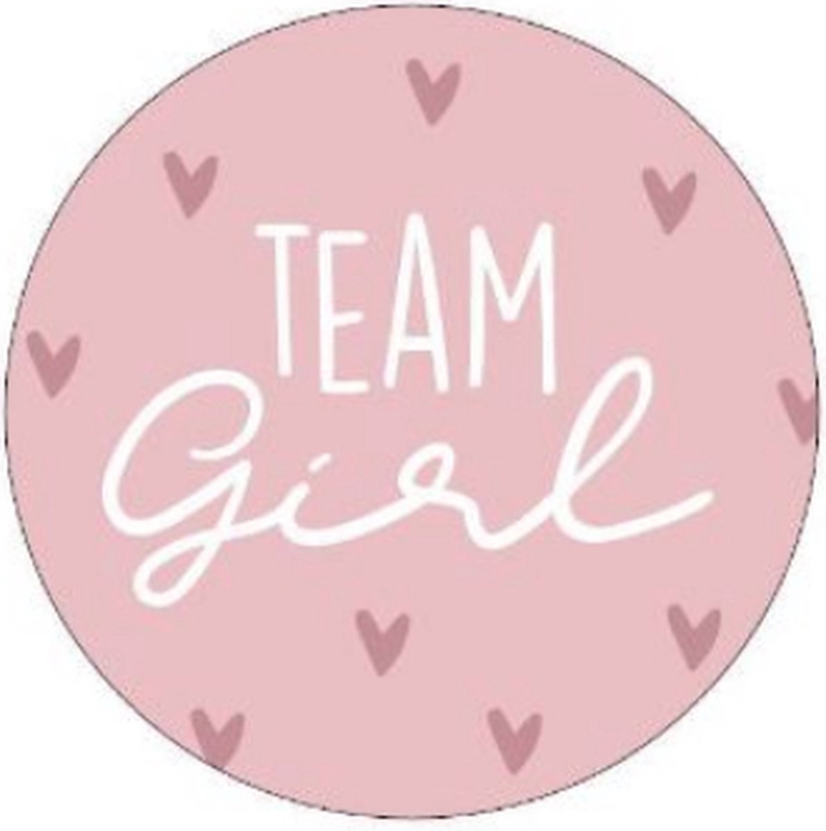 Team Girl - Sluitstickers - Gender reveal - Babyshower - Sticker ...