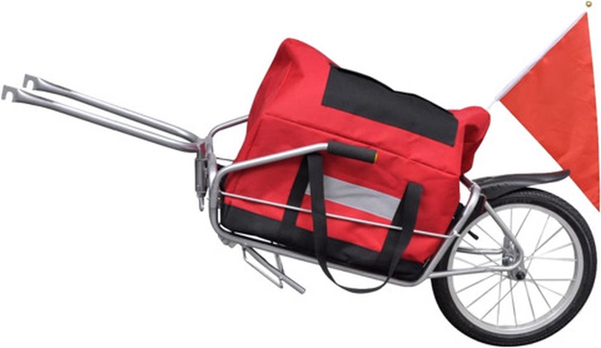 vidaXL Fietskar voor vracht met wiel en opbergzak | bol.com