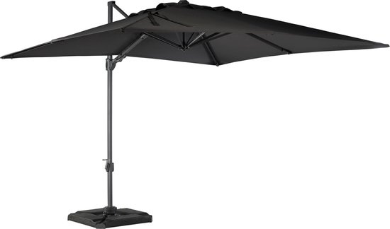 Exotan Roma zweef parasol vierkant polyester antraciet tilt system ...