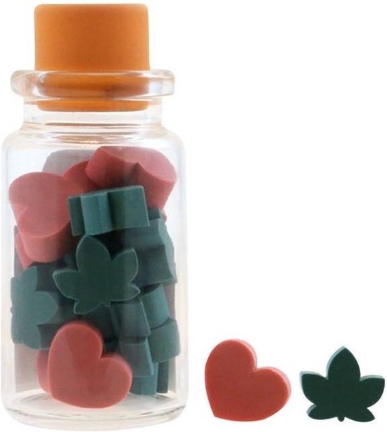 Mini Erasers In Glass Bottle Autumn Leaves (590GJD01) | bol.com