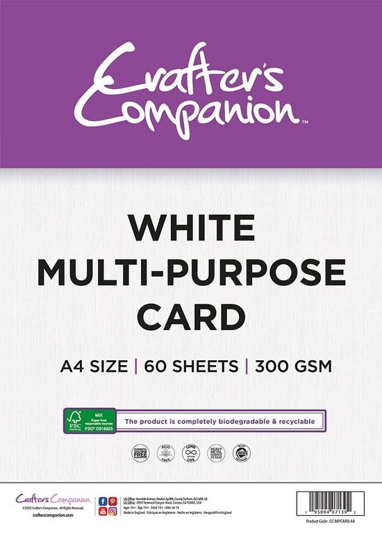 White Multi-Purpose Card A4 (CC-MPCARD-A4) | bol.com