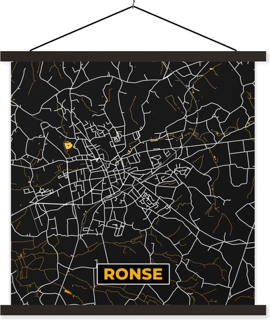 Posterhanger incl. Poster - Schoolplaat - Goud - Ronse - Plattegrond - Stadskaart -... | bol