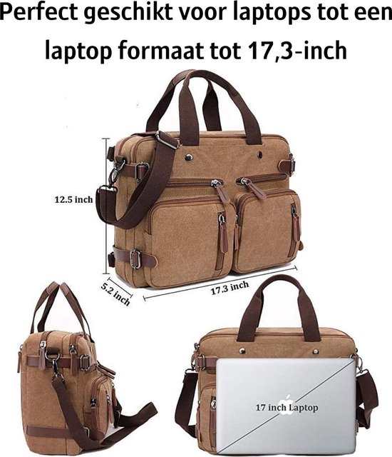 Jeusin® Multifunctionele comfortabele laptoptas 3-in-1 Rugtas ...
