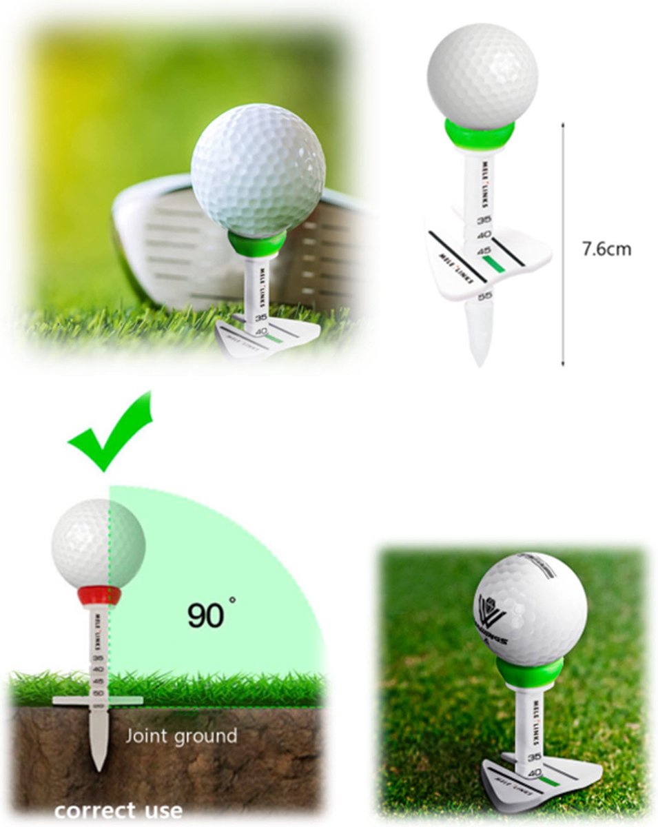 Golf accessoires voor golfballen - Golf tees set van 4 - Verstelbaar ...