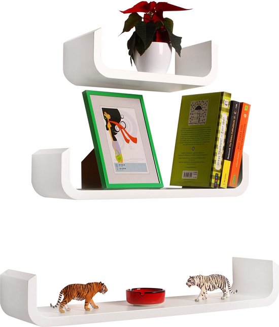 Muurplank - 3 Stuks - Decoratie - Muurdecoratie - Wandplank - Wandrek ...