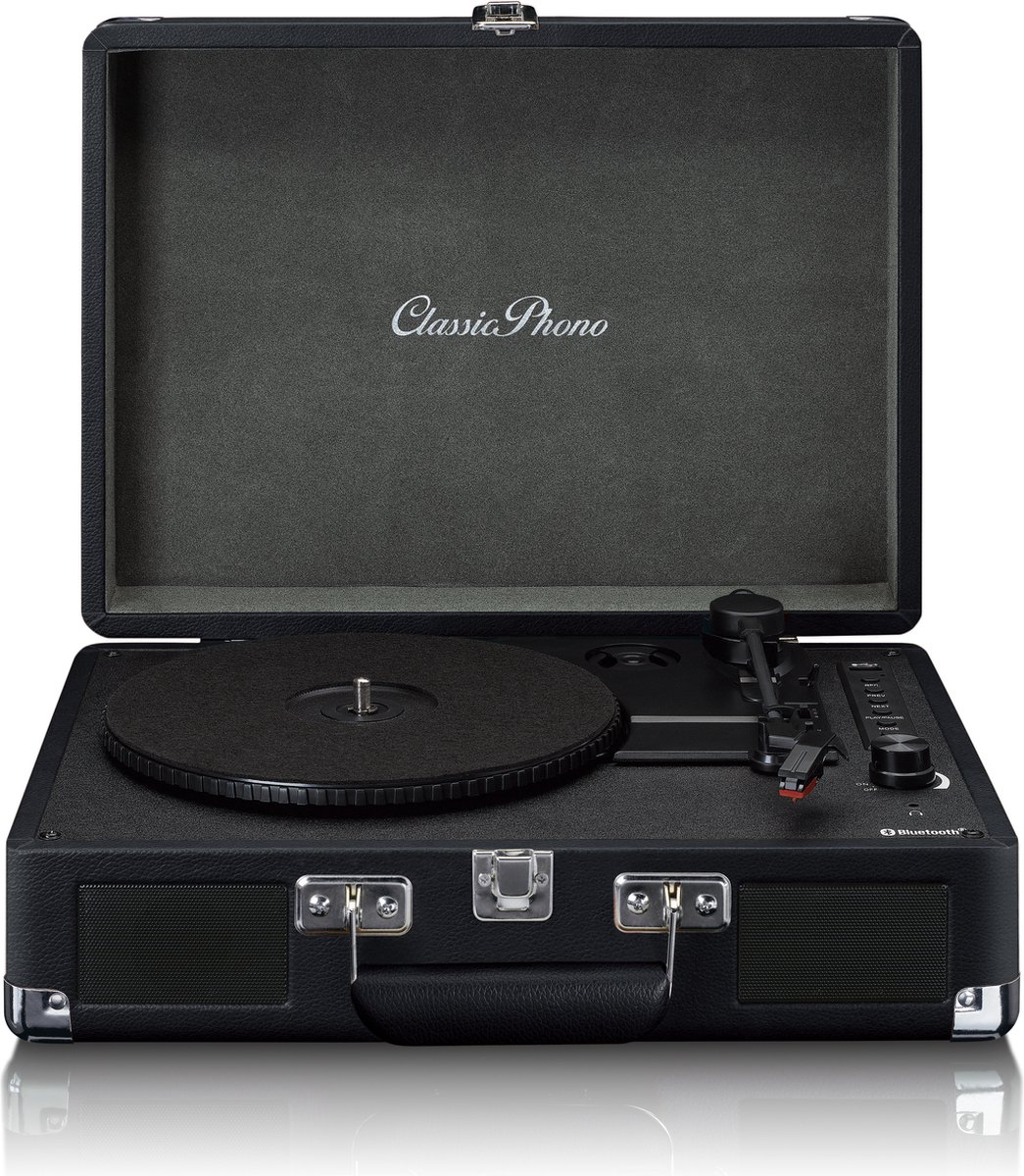 Classic Phono TT-115BK - Retro Platenspeler met Bluetooth en 2 ...