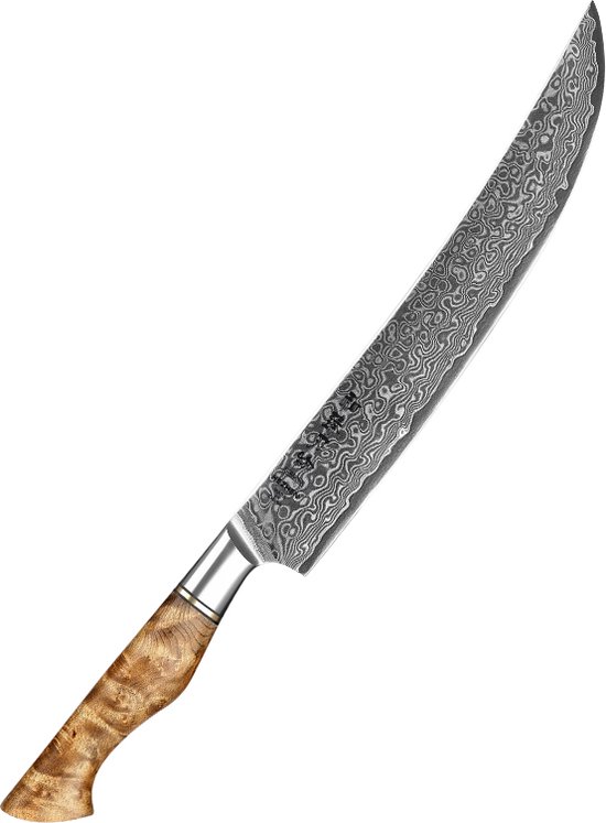 HEZHEN Vleesmes 10" | VG10 Damascus staal (67 lagen) | Professioneel ...