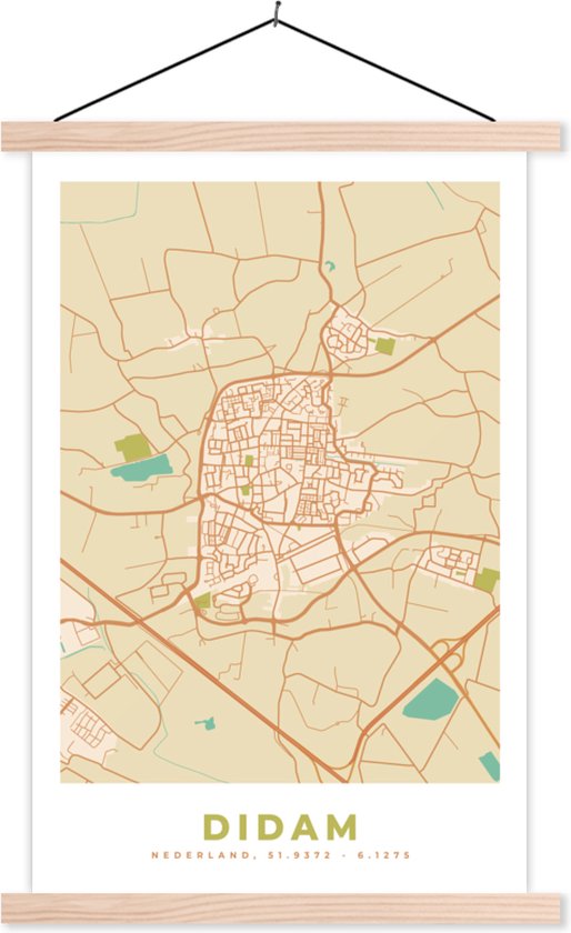 Posterhanger incl. Poster - Schoolplaat - Didam - Stadskaart ...
