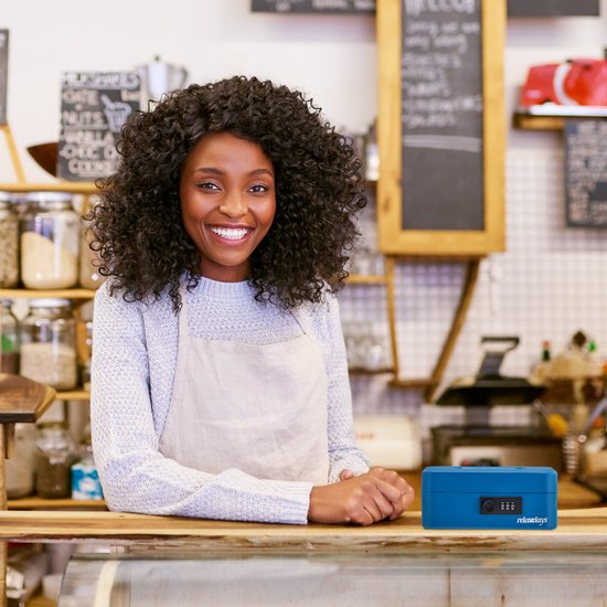 Relaxdays geldkistje met cijferslot - geldkluis met muntenbak - kluisje ...