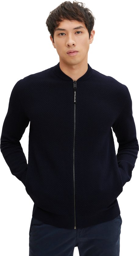 TOM TAILOR structured knit jacket Heren Vest - Maat XXXL | bol