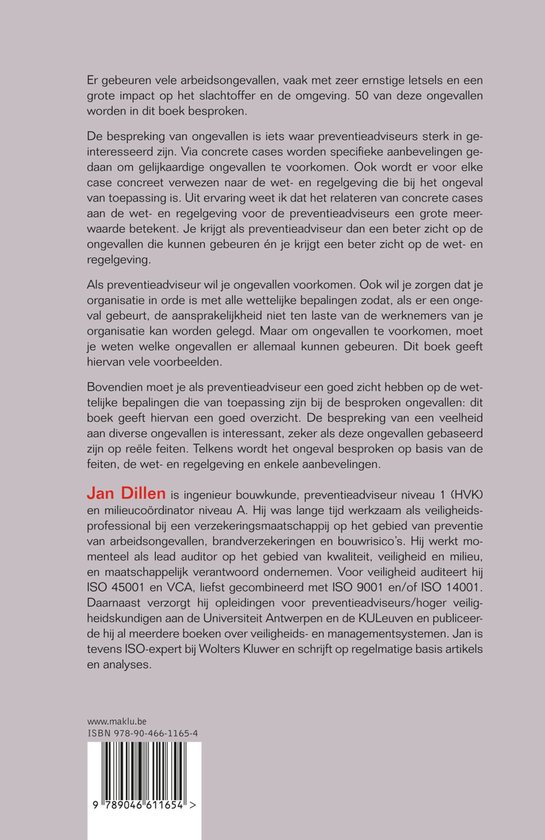 Analyse van 50 arbeidsongevallen | 9789046611654 | Jan Dillen | Boeken ...