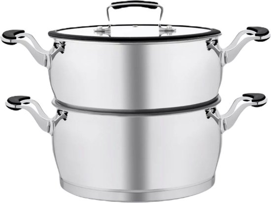 Royal Swiss Stoompan RVS 6L - Couscouspan met Marmeren Coating ...