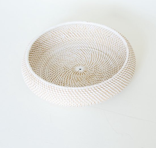Rotan schaal rond wit | bol.com