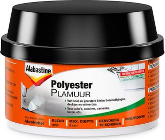 Alabastine Polyester plamuur - Wit - 400 gram | bol.com