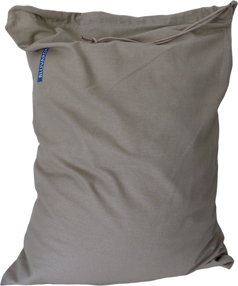 Katoenen waszak -XXL- met trekkoord - Taupe | bol.com