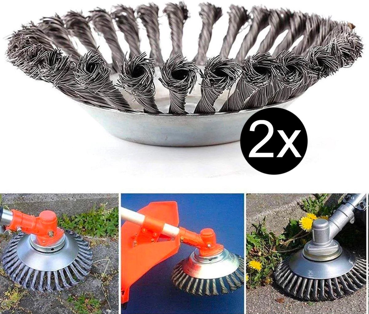 Onkruidborstel Bosmaaier Elektrisch - Staalborstel 20CM - Voegenborstel ...