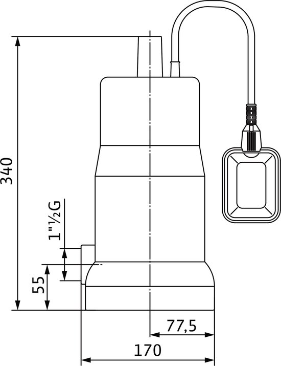 Wilo-Initial DRAIN 10-7 - Pompe immergée - 550 W - 13000l/h | bol
