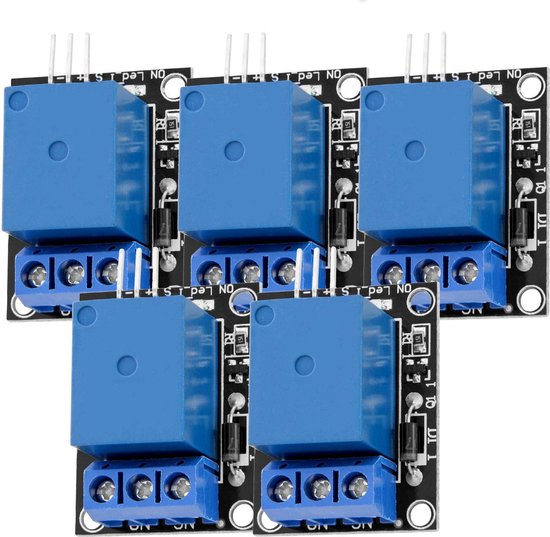 AZDelivery 5 x 1-relais 5V KY-019 Module High-Level-Trigger compatibel ...